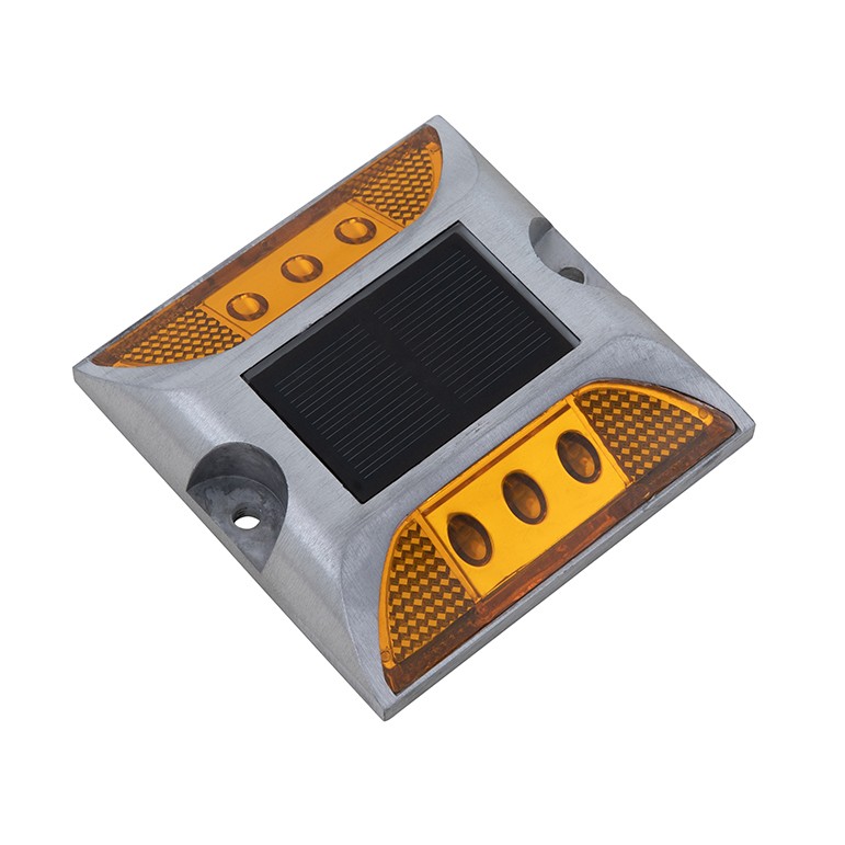 Plot routier solaire à LED jaune - Panostock